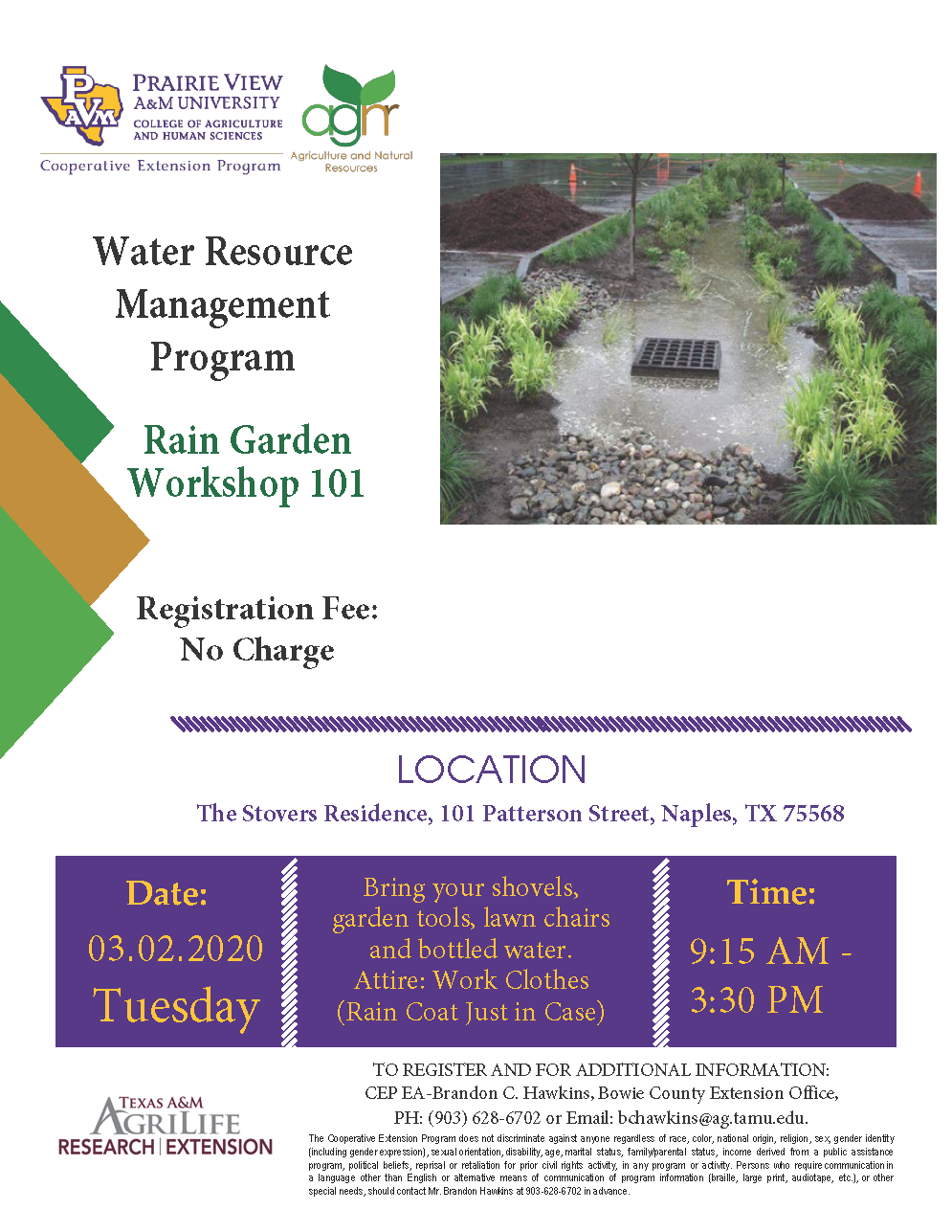 Rain Garden Workshop College Of Agriculture Food And Natural Resources