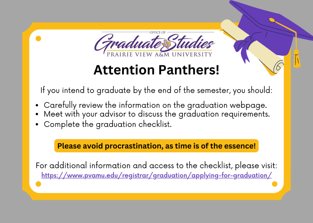 Check List for Graduation this Semester - Graduate Studies