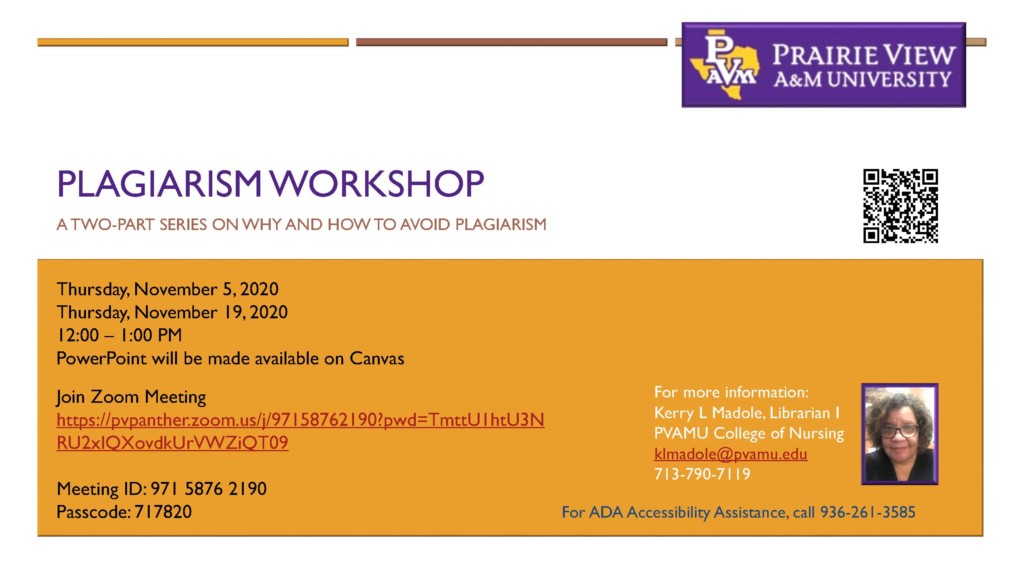 Plagiarism Workshop: A two-part series on why and how to avoid ...