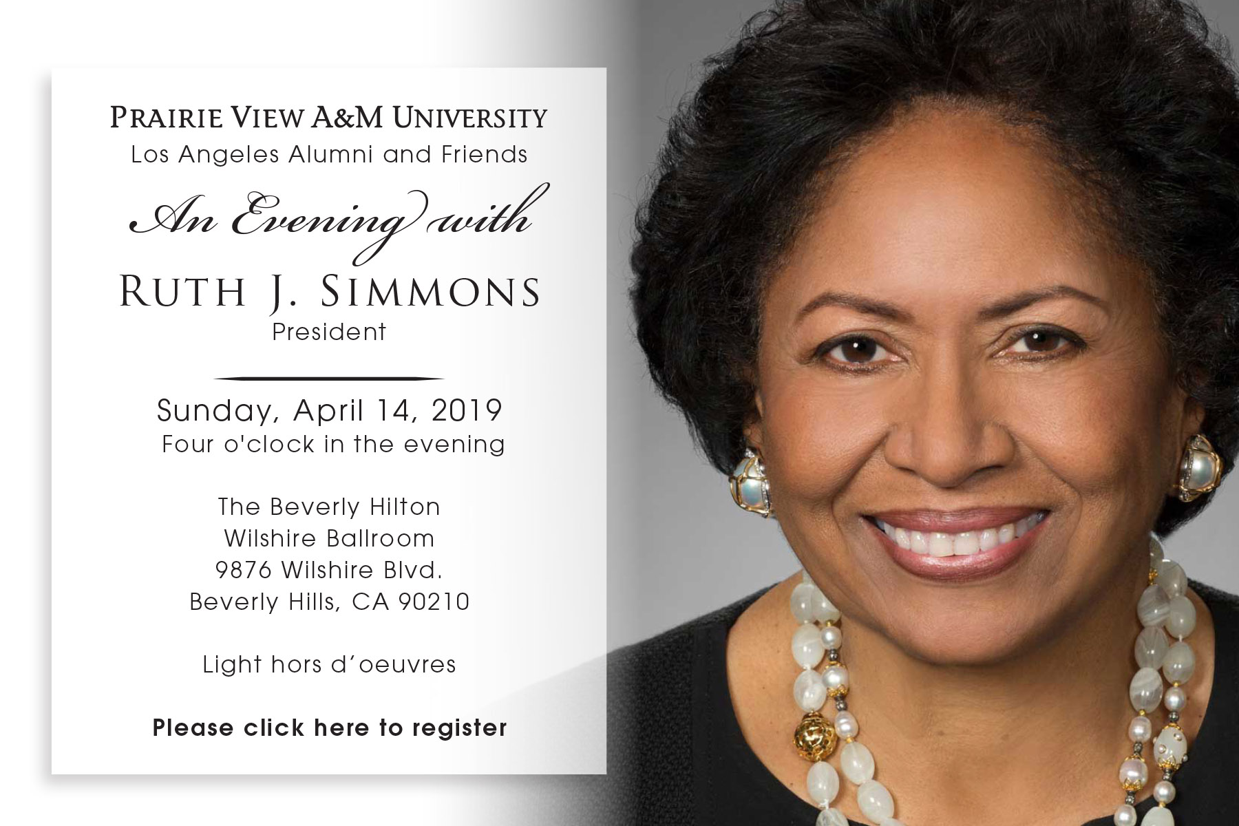 Los Angeles Alumni and Friends Evening with Ruth J. Simmons | PVAMU Home