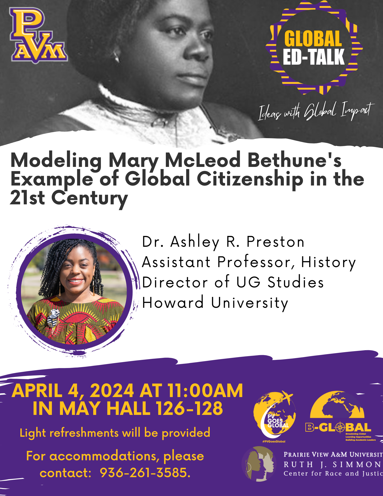 Global Ed Talk Mary McLeod Bethune | PVAMU Home